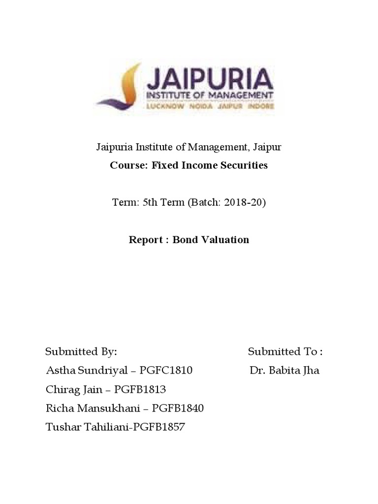 FIS Report | PDF | Bond Duration | Yield (Finance)