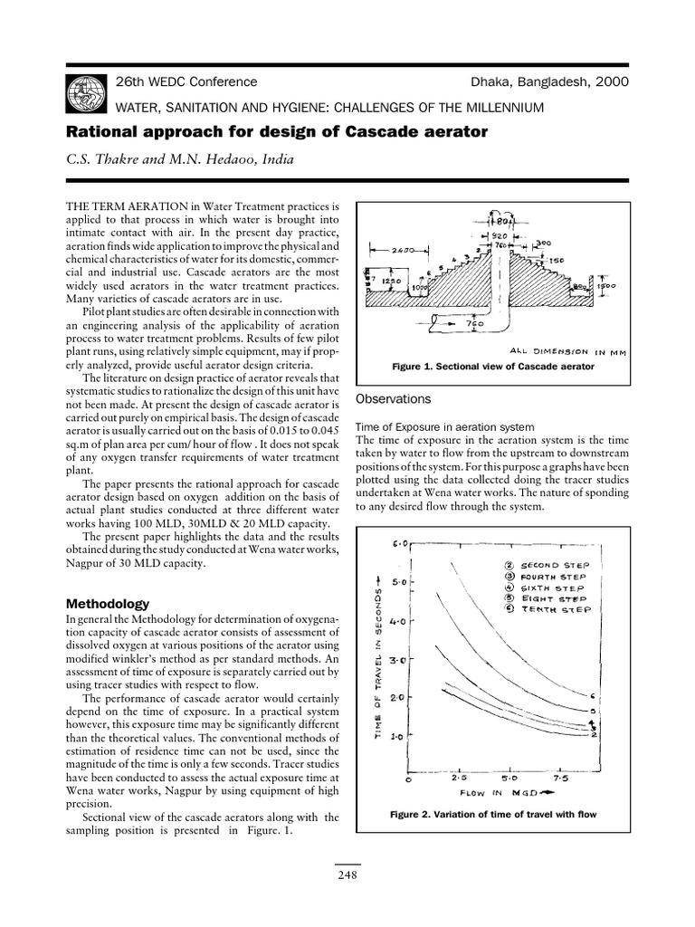 Rational Approach For Design of Cascade Aerator: C.S. Thakre and M.N ...