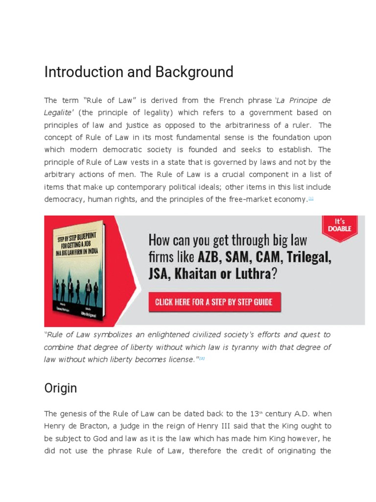 Introduction and Background | PDF | Rule Of Law | Constitution