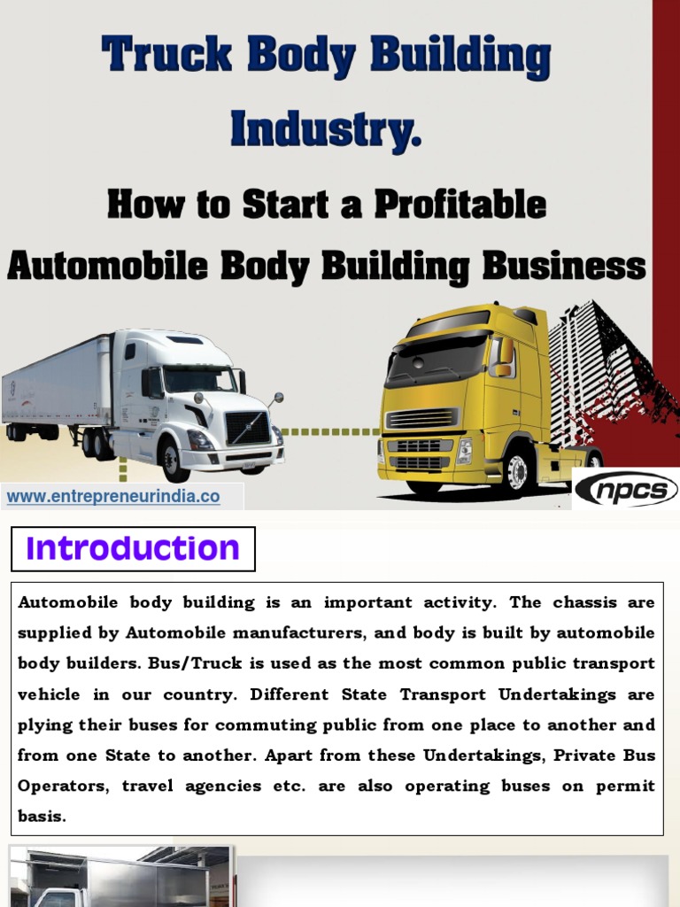 Truck Body Building in India: Overview | PDF | Truck | Working Capital