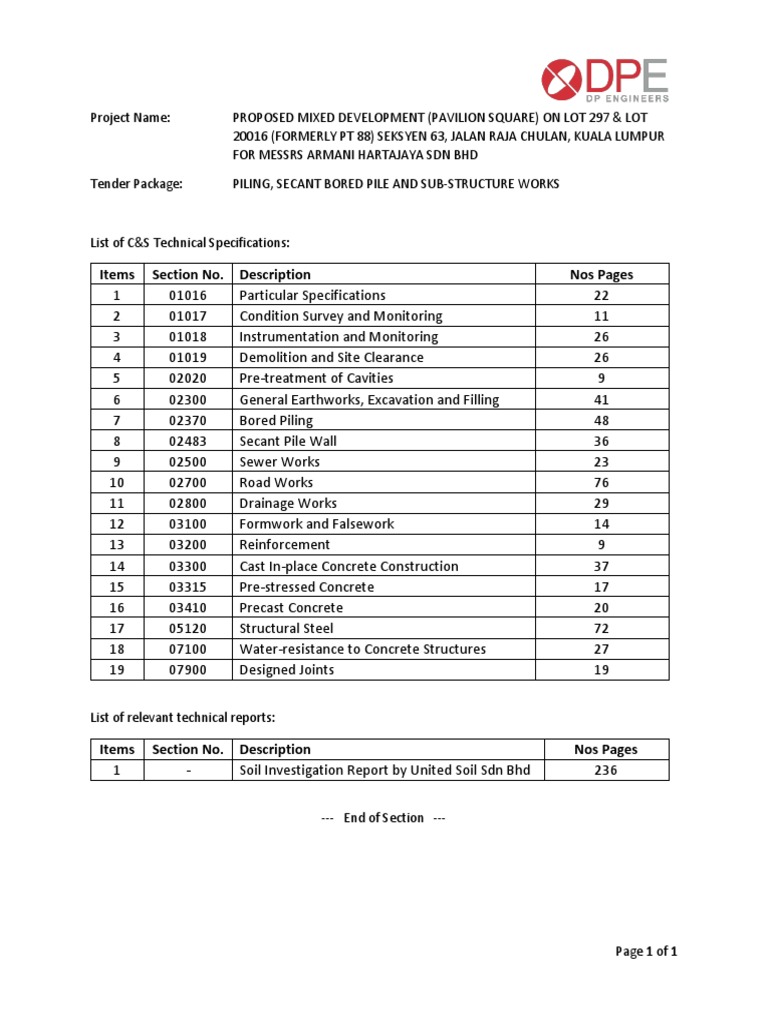 C&S Specifications 20200406 PDF | PDF | General Contractor | Specification (Technical Standard)