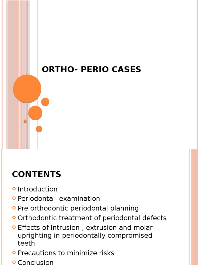 Ortho - Perio Cases | PDF | Periodontology | Orthodontics