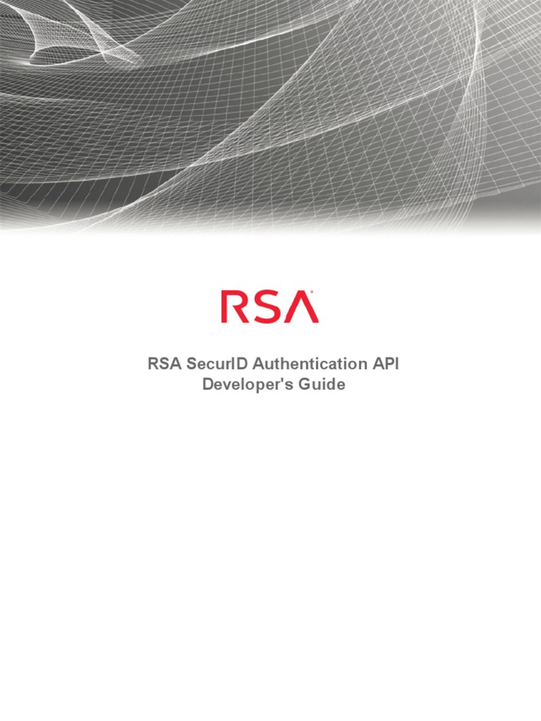 Rsa Securid Access Rsa Securid Authentication Api Developers Guide Download Free Pdf