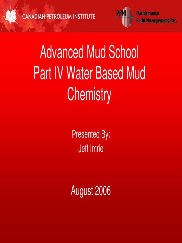 Part IV Water Based Mud Chemistry | PDF | Solubility | Chemical Bond