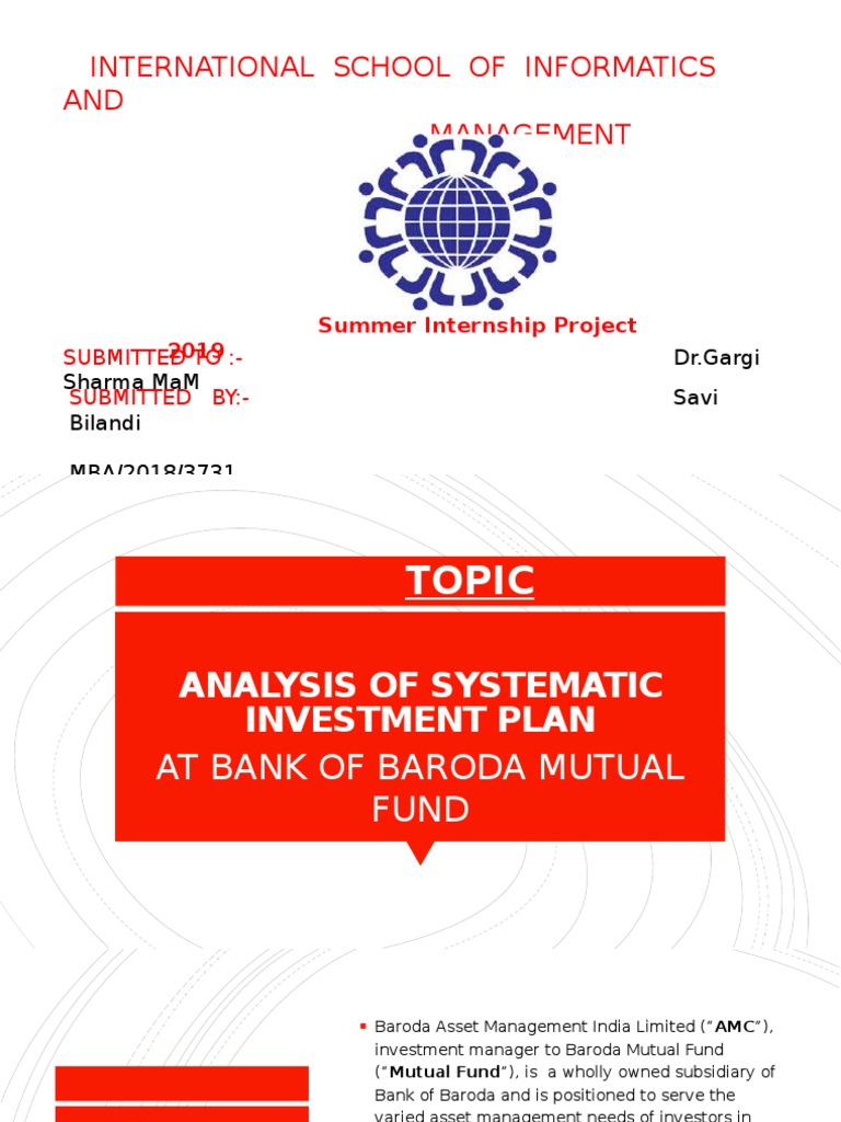 Analysis of Systematic Investment Plan | PDF | Investment Fund | Mutual ...