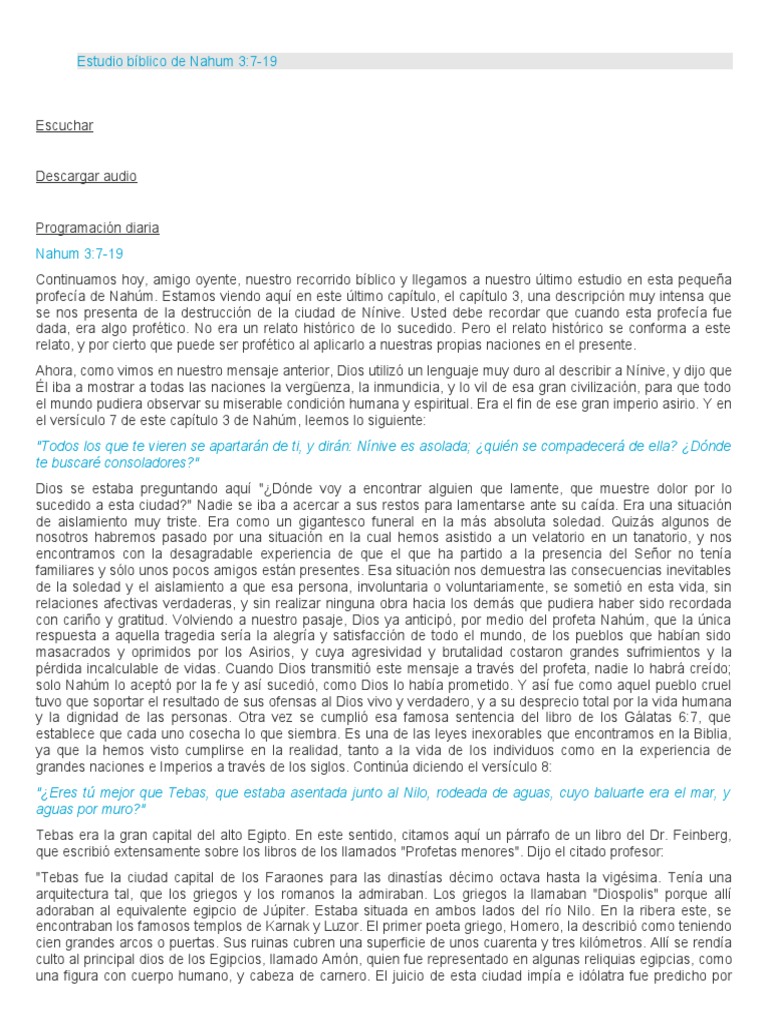 Destrucción de Nínive y lecciones bíblicas | PDF | Tebas | Asiria