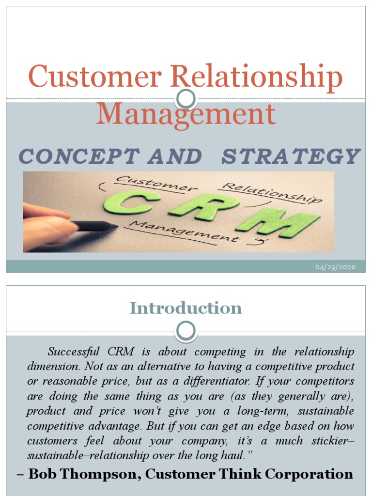 Customer Relationship Management | PDF | Customer Relationship ...