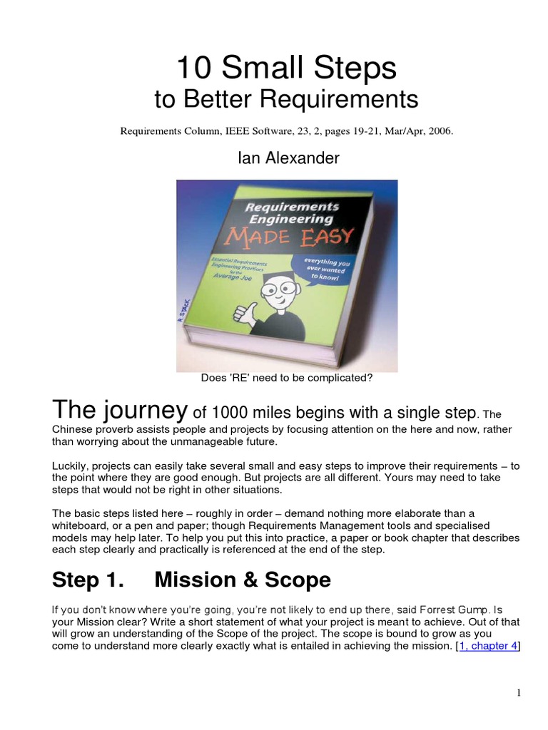 10 Steps For Requirements Engineering | PDF | Use Case | System