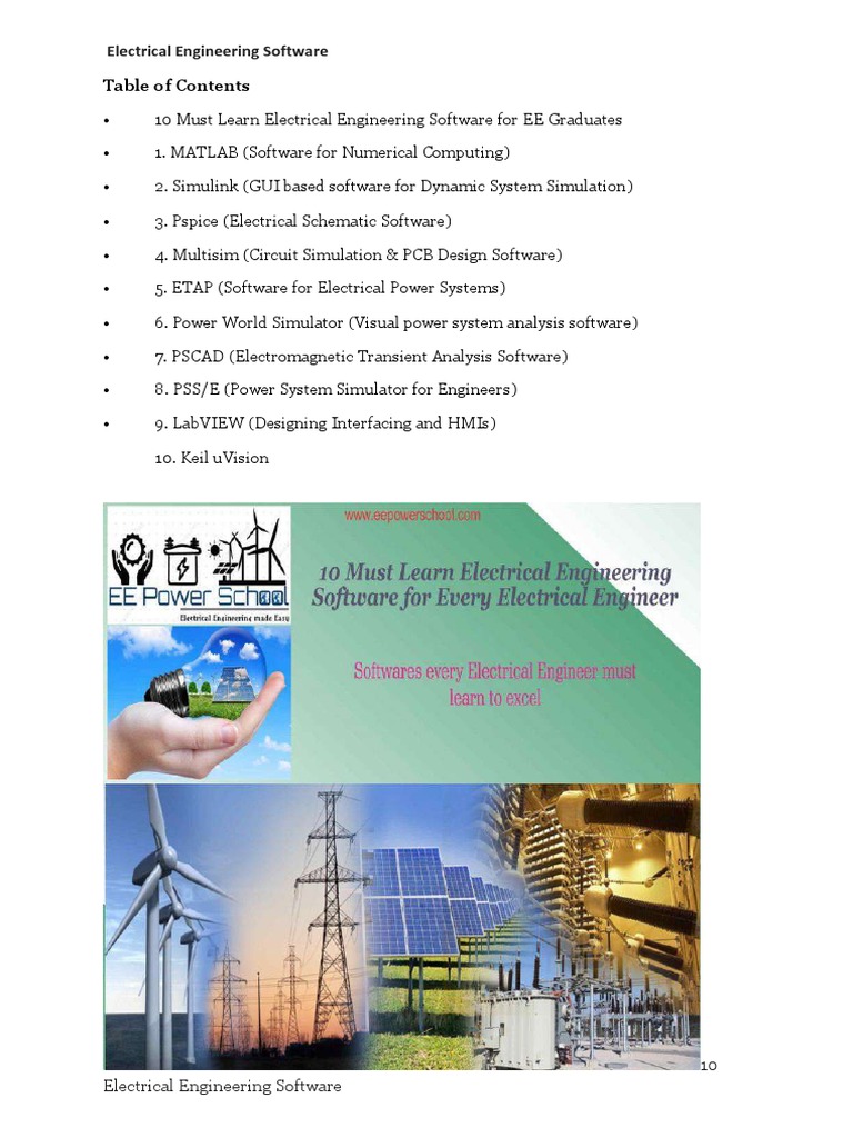 Electrical Engineering Software PDF | PDF | Computing | Software