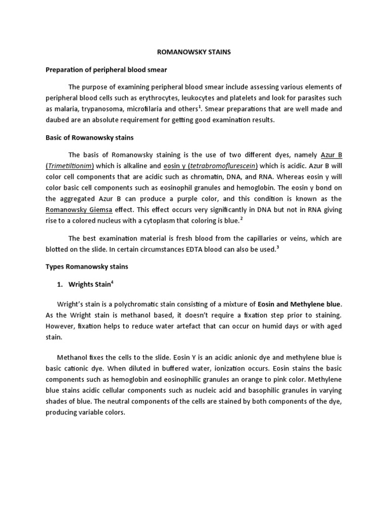 Romanowsky, Automated, and Pearls Staining | PDF | Staining | Histology
