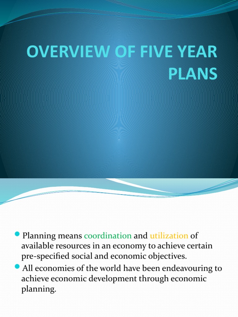 Overview of Plans - PPTX New | PDF | Economic Growth | Economies