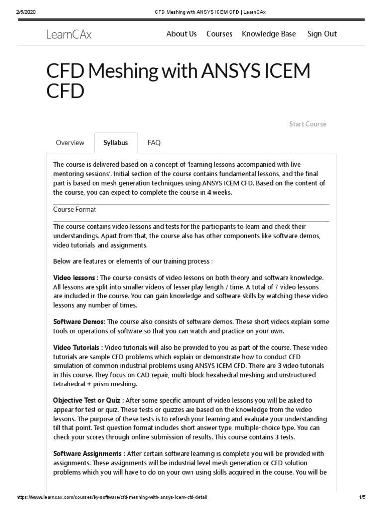 CFD Meshing With ANSYS ICEM CFD - LearnCAx Syllabus PDF | PDF | Computational Fluid Dynamics ...