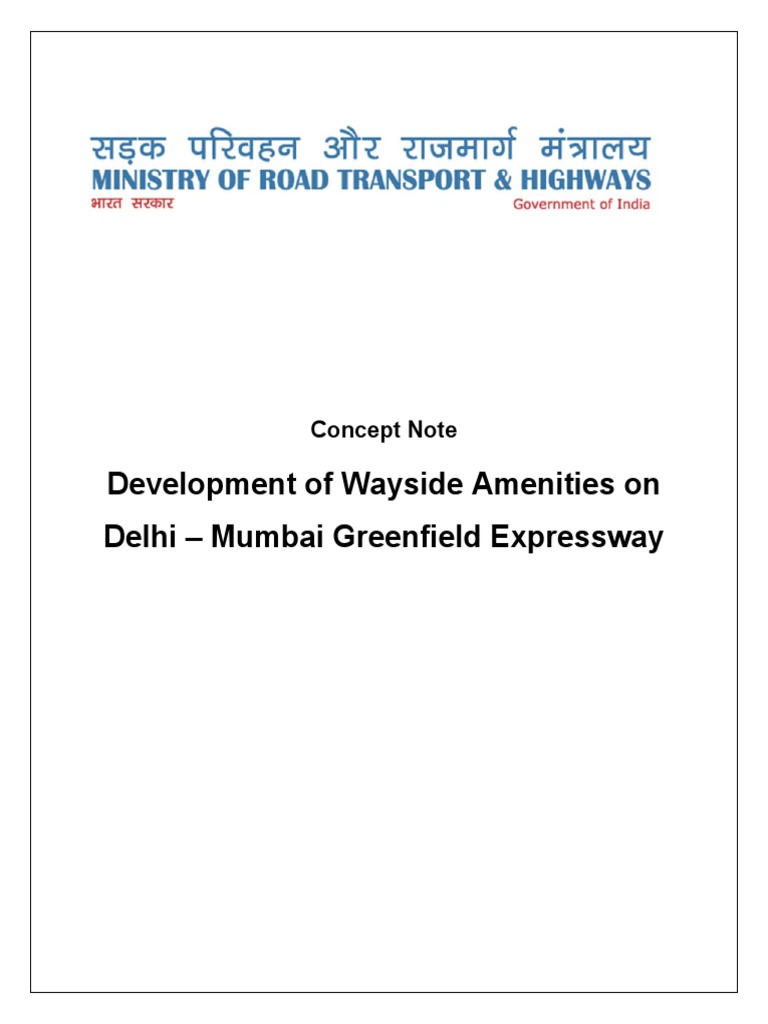 Development of Wayside Amenities On Delhi - Mumbai Greenfield ...