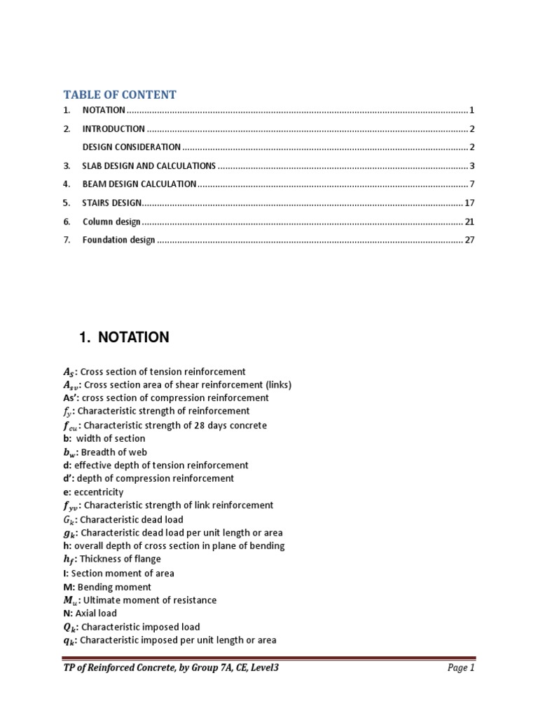TP of RC Design, G7A PDF | PDF | Beam (Structure) | Strength Of Materials