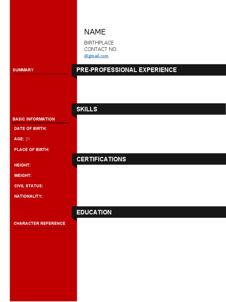 Pre-Professional Experience Overview | PDF