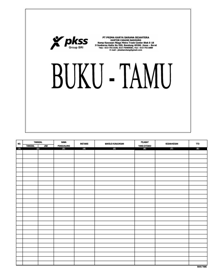 Buku Tamu - 2011 | PDF