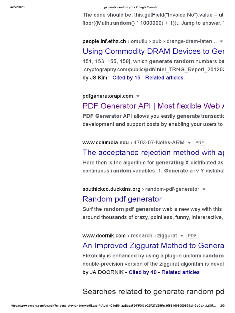 Using Commodity DRAM Devices To Gen: PDF Generator API - Most Flexible Web A | PDF | Computer ...