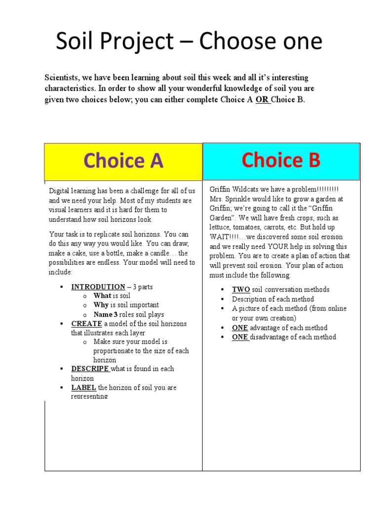 Soil Project Task | PDF | Science & Mathematics
