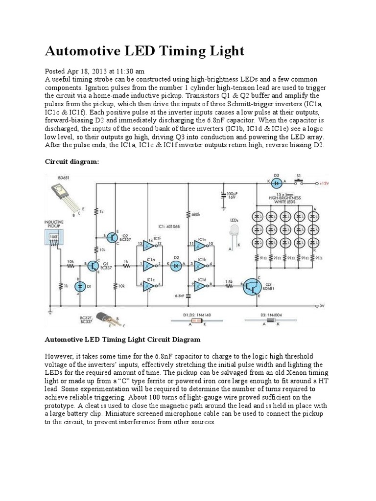 DIY LED Timing Light Circuit Guide | PDF