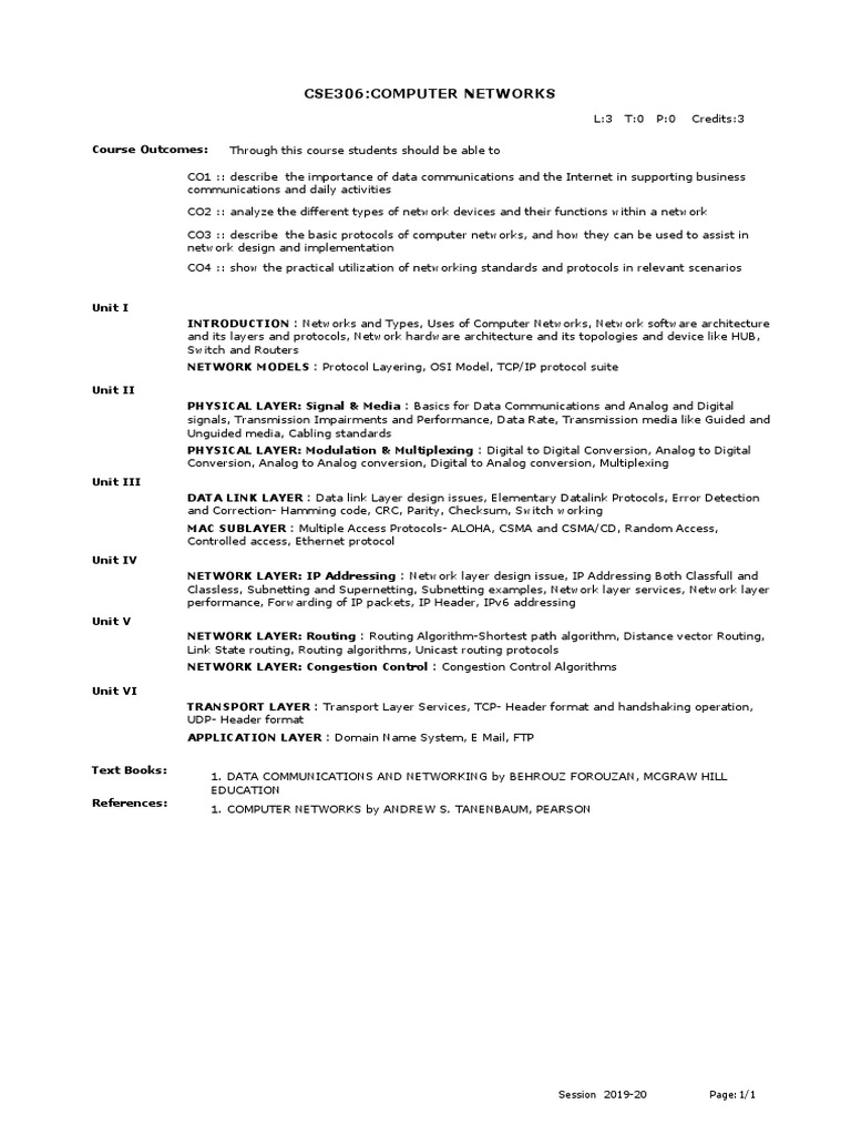 Cse306 PDF | PDF | Computer Network | Internet Protocols