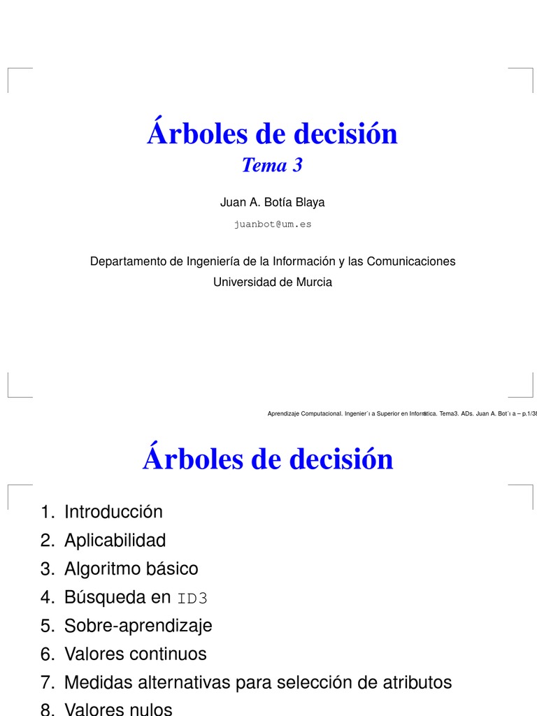 Arboles de Decision | PDF | Probabilidad | Función (Matemáticas)