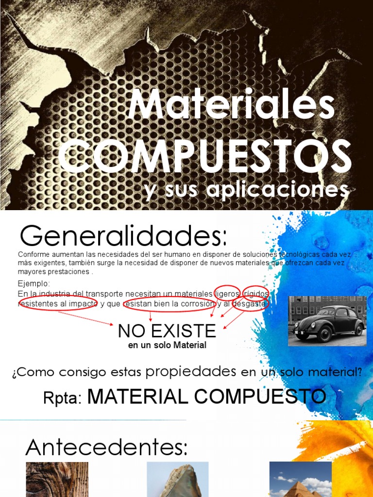 Materiales Compuestos y Sus Aplicaciones | PDF | Material compuesto ...