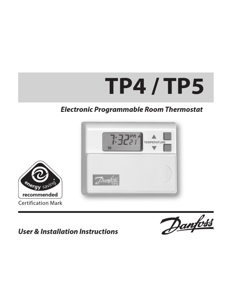 Danfoss TP4:TP5 Thermostat PDF | PDF | Thermostat | Physical Quantities
