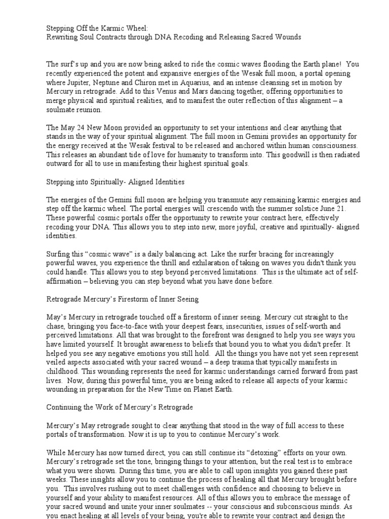 Stepping Off The Karmic Wheel | PDF | Eclipse | Moon