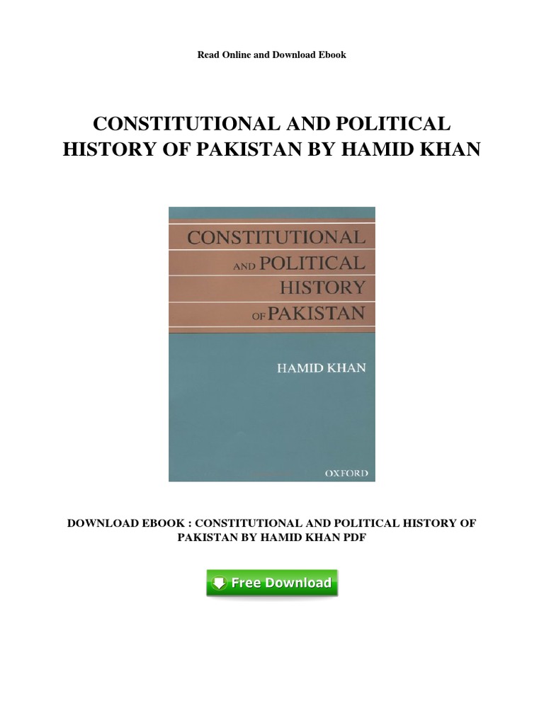 Constitutional and Political History of Pakistan by Hamid Khan | PDF ...