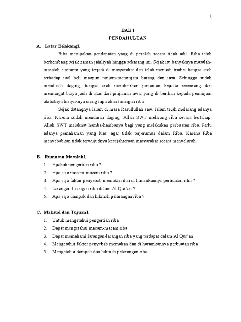 Makalah Riba | PDF
