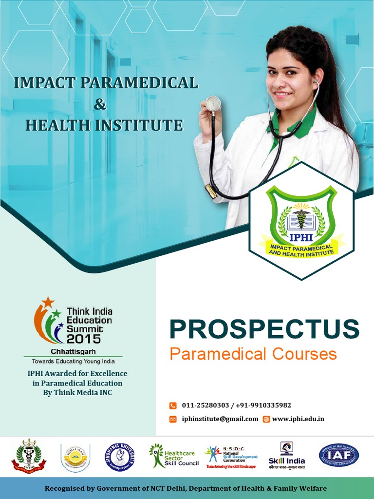 Prospectus of Paramedical College in Delhi - IPHI | PDF | Bachelor's ...