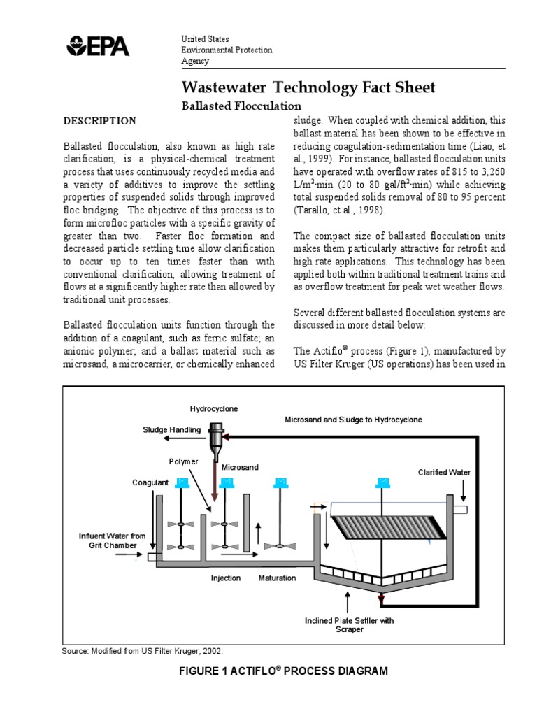 2005 07 28 MTB Ballasted Flocculation | PDF | Sewage Treatment | Water ...