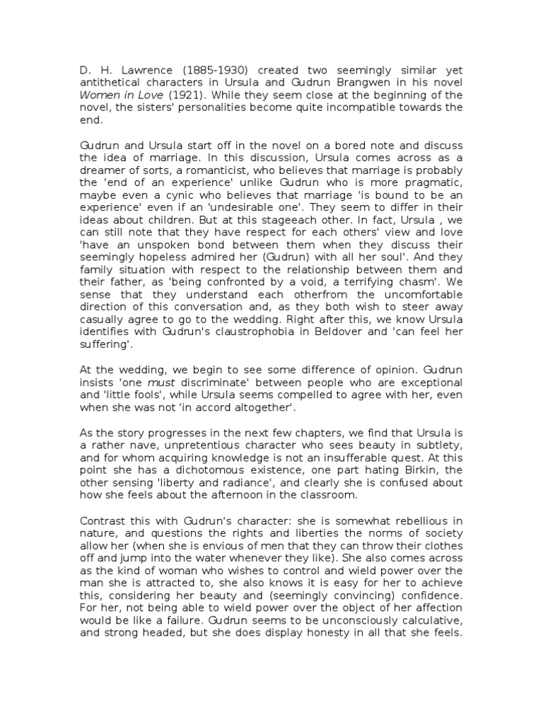 D | PDF | Women In Love | The Rainbow