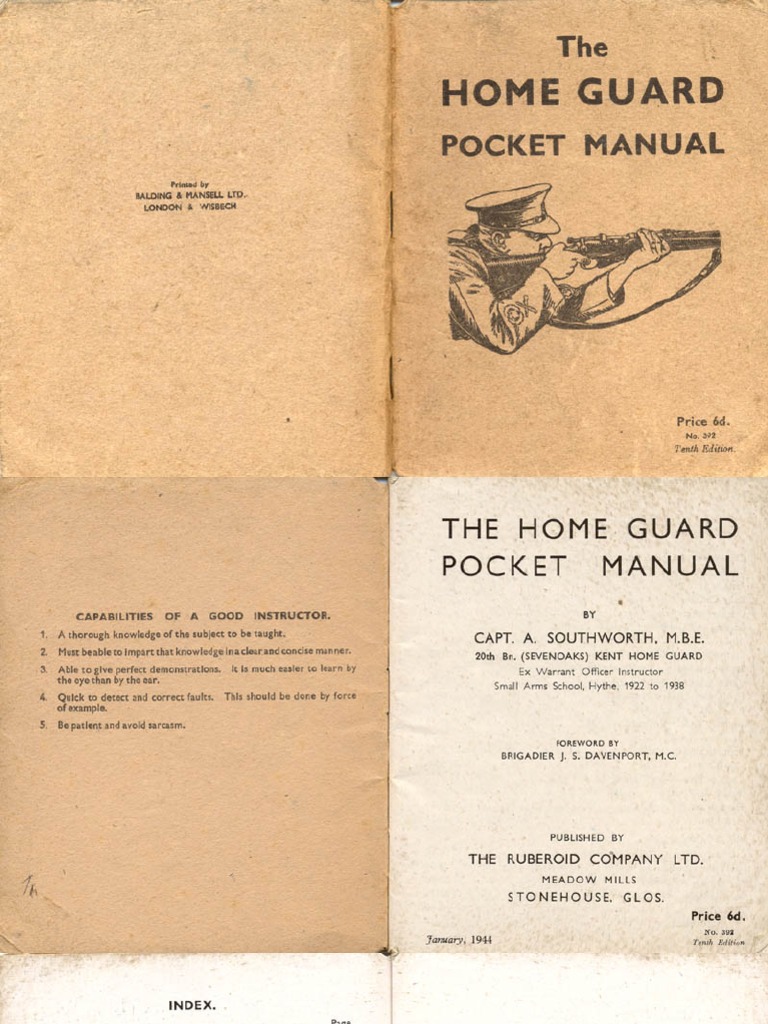 The Home Guard Pocket Manual Ww2 British 1944 | PDF