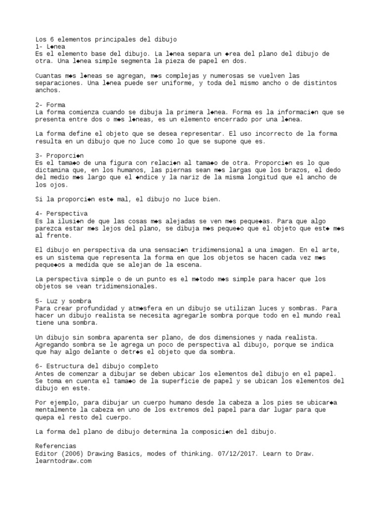 Elementos Principales Del Dibujo | PDF | Perspectiva (Gráfica) | Dibujo