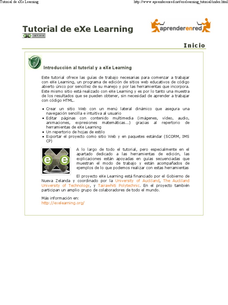 Tutorial de Exe Learning | PDF | Software | Informática