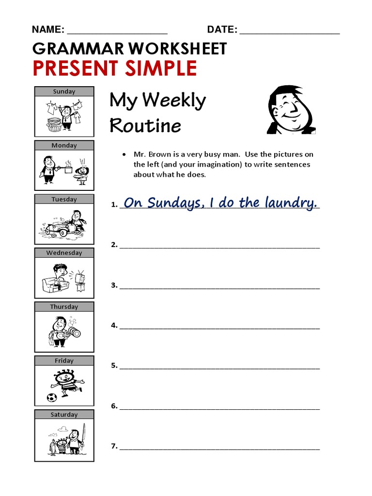 Present Simple, Grammar Worksheet 2 PDF | PDF