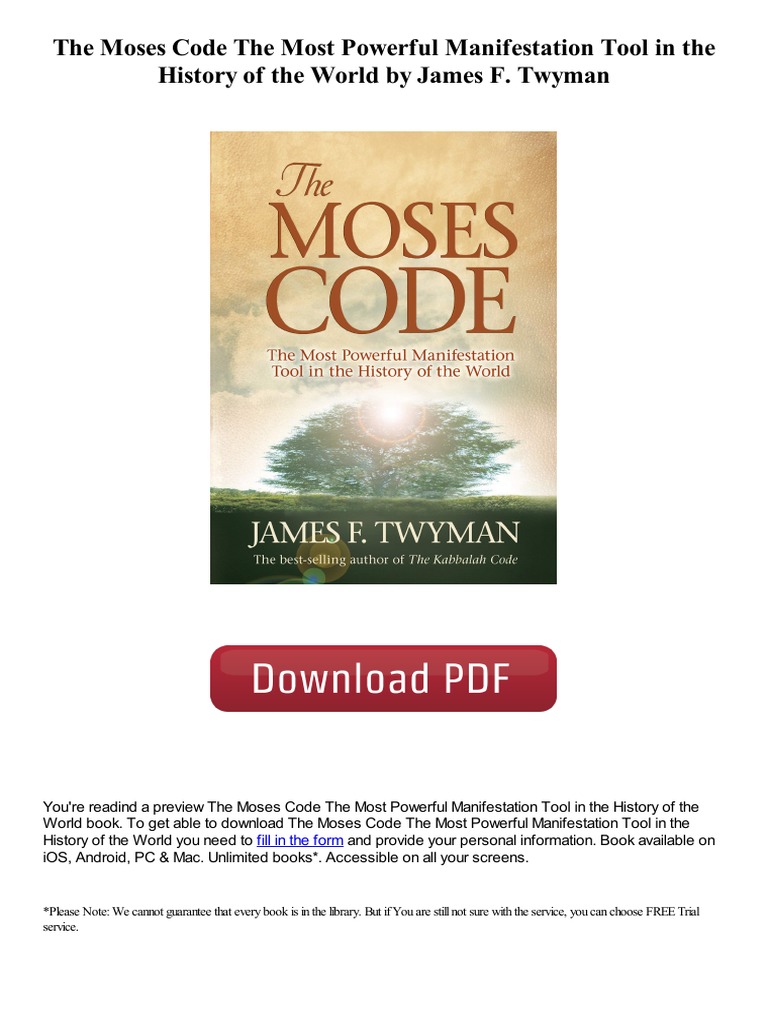 The Moses Code The Most Powerful Manifestation Tool in The History of ...