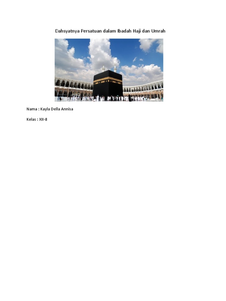 Dahsyatnya Persatuan Dalam Ibadah Haji Dan Umrah | PDF