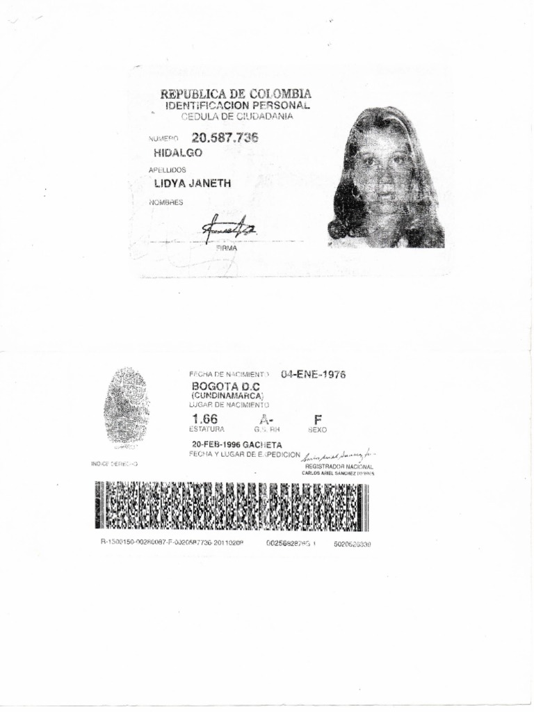 Cedula Janeth PDF | PDF