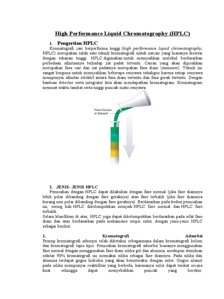 High Performance Liquid Chromatography (HPLC) | PDF