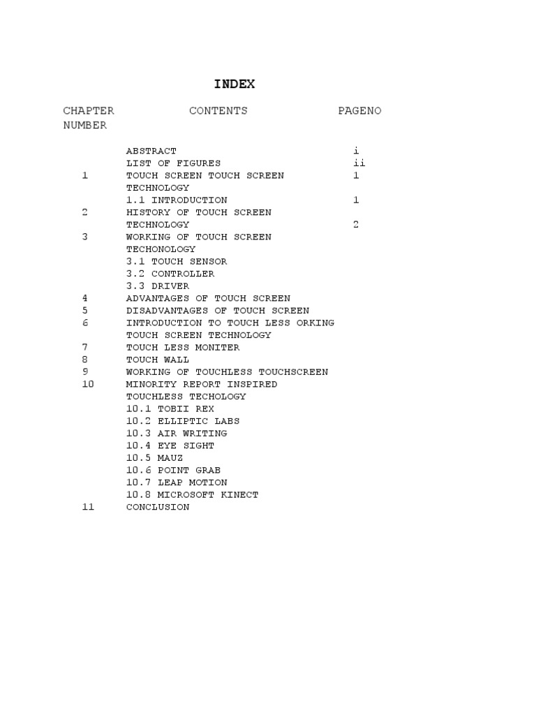 Index: Pageno Number | PDF | Touchscreen | Computer Hardware