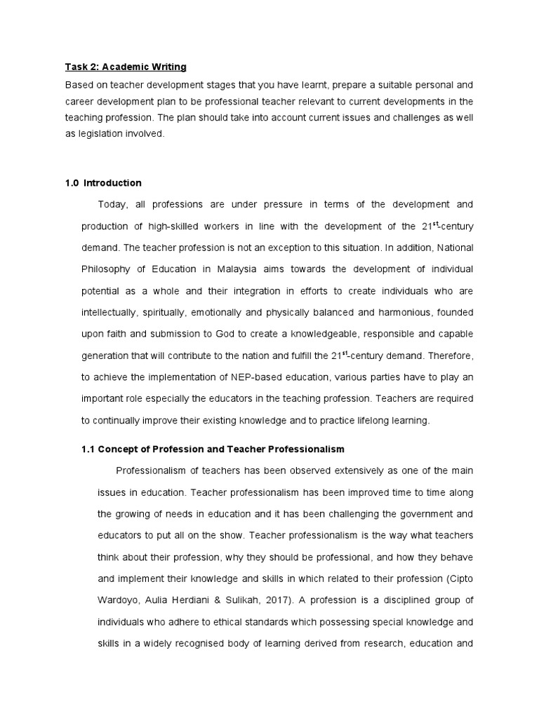 Task 2: Academic Writing | PDF | Expert | Teachers