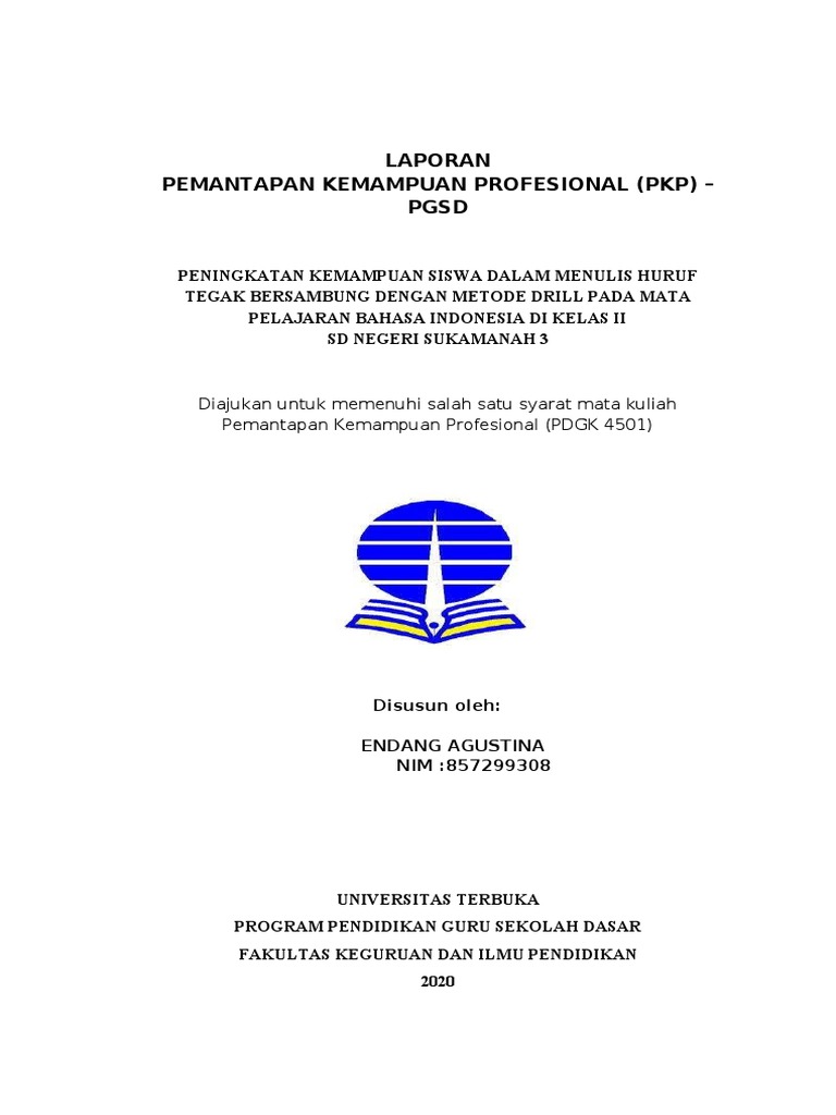 Contoh COVER LAPORAN PKP | PDF