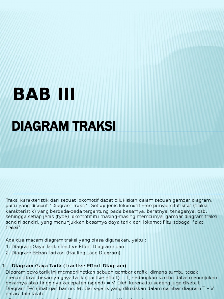 LOKOMOTIF TRAKSI DIAGRAM | PDF