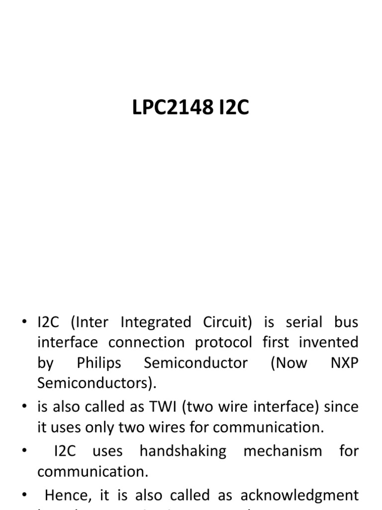 LPC2148 I2c | PDF | Digital Electronics | Electrical Engineering