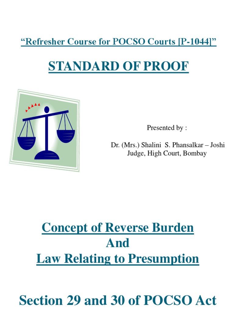 3.standard of Proof | PDF | Presumption Of Innocence | Burden Of Proof ...