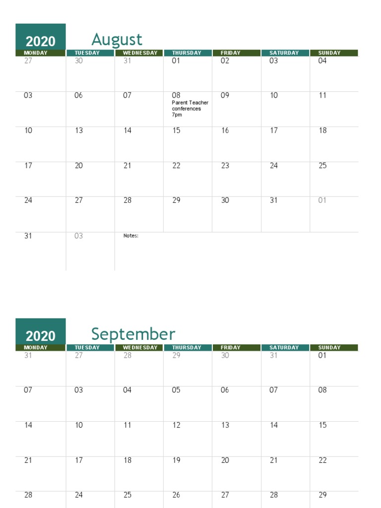 School Year Calendar 2020-2021 | PDF