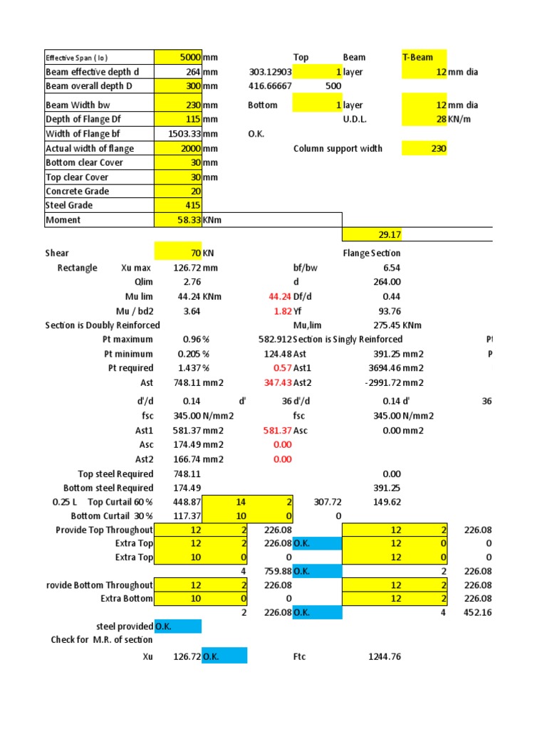 Continuous Beam Design Programme | PDF | Beam (Structure ...