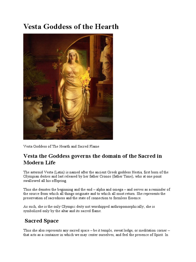 Vesta Goddess of The Hearth | PDF | Deities | Sacred